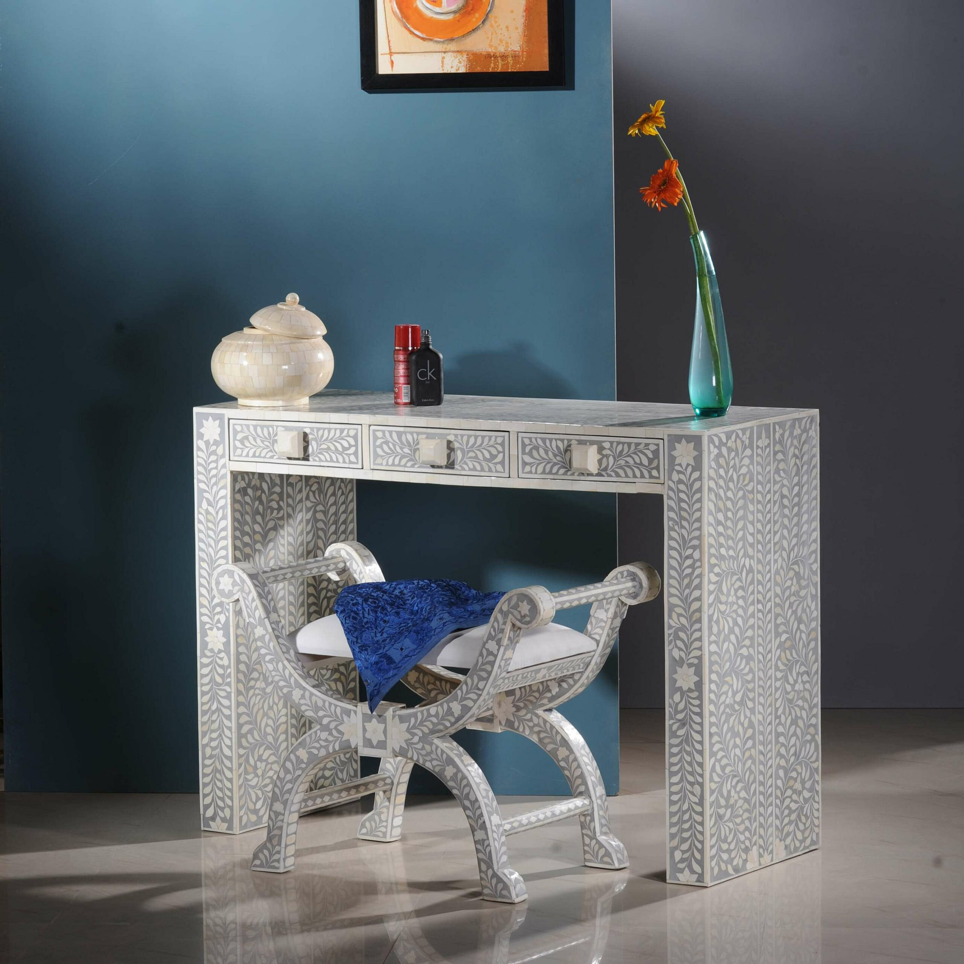 Shop Online Bone Inlay Desk for your Study Room Decor | BIIF